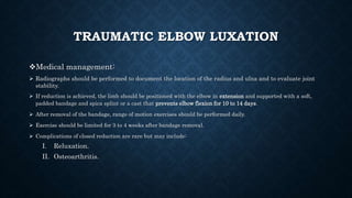 Copie de Elbow dislocation and dysplasia.pptx