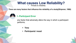 Copie de PRESENTATION_ RELIABILITY _ VALIDITY.pptx