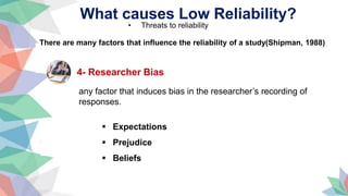 Copie de PRESENTATION_ RELIABILITY _ VALIDITY.pptx