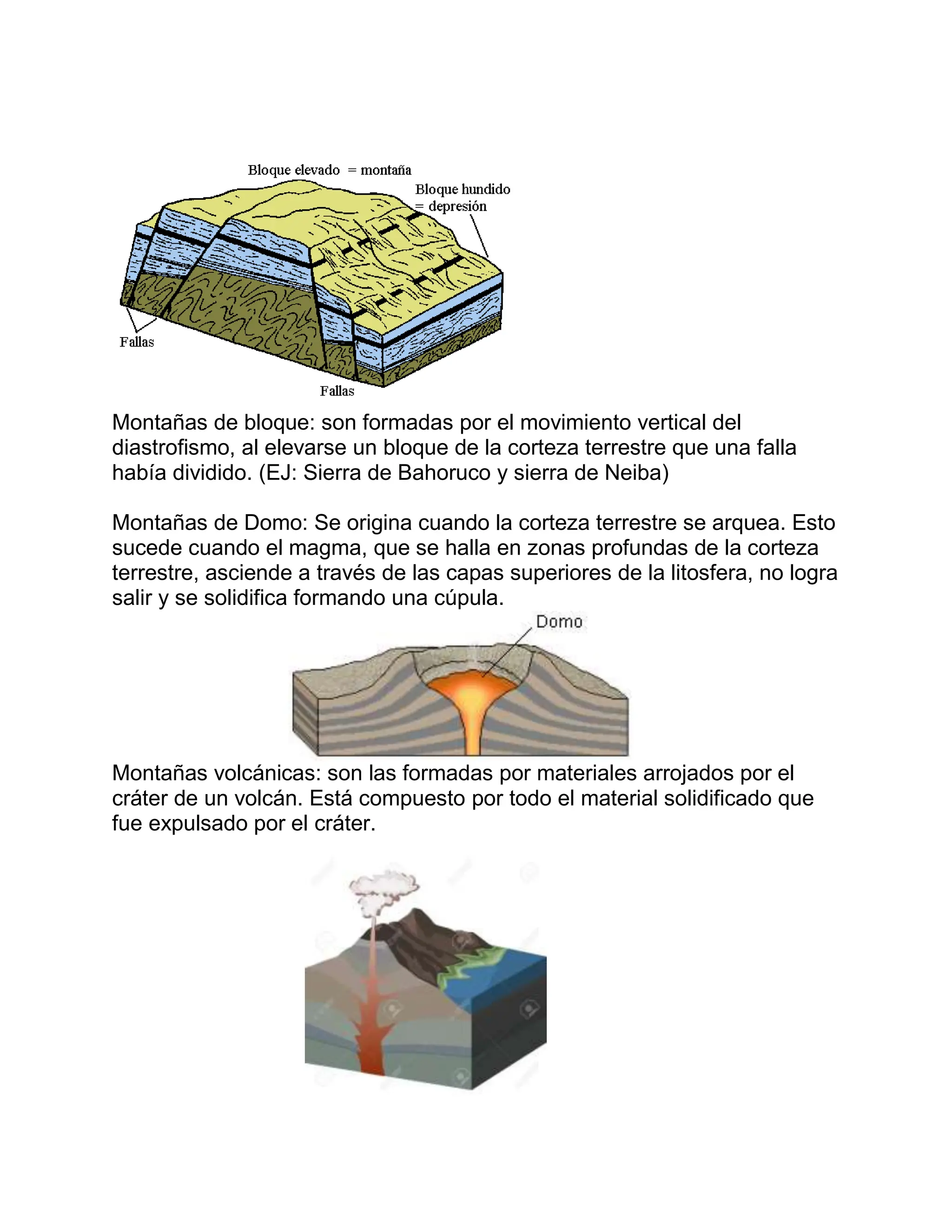 Relieve, montañas, tipo de montañas, valles y tipos de valles | PDF