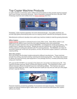 Copier machine @ correct tek copier service | PDF | Desktop Publishing ...
