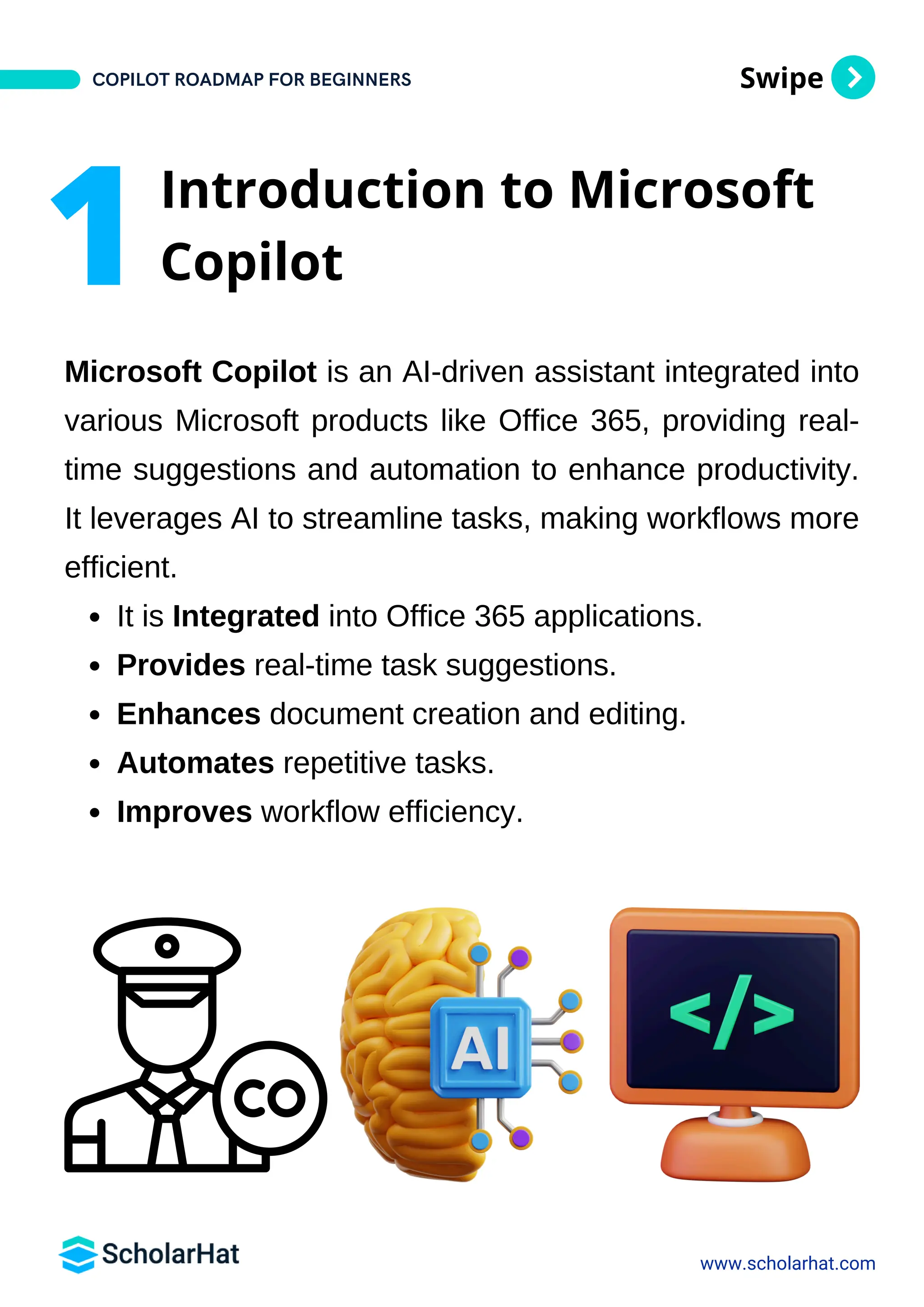 Copilot Roadmap For Beginners PDF By ScholarHat | PDF