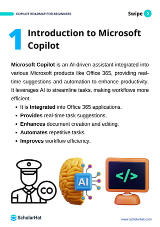 Copilot Roadmap For Beginners PDF By ScholarHat | PDF
