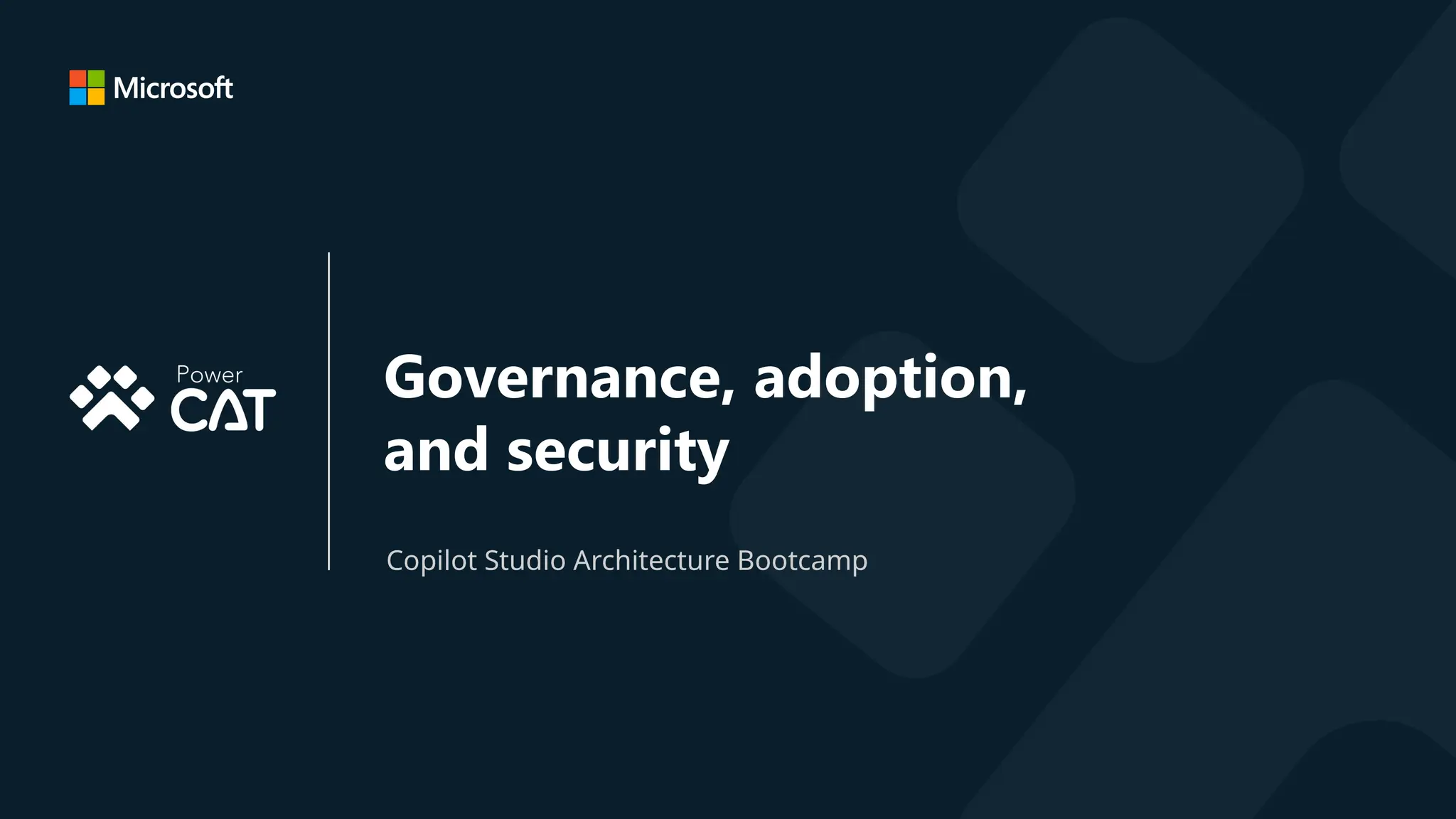 Copilot Studio Architecture Bootcamp - Agent Governance Controls | PPTX