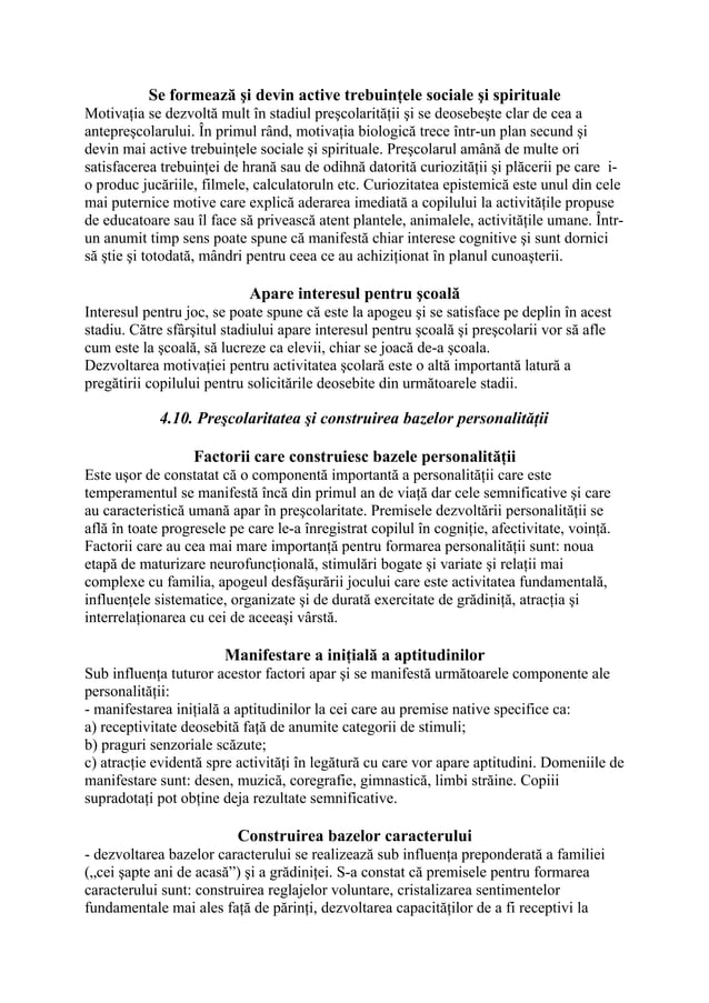 Copilul prescolar | DOC