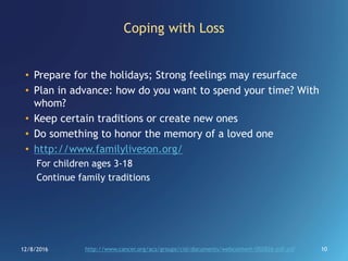 Coping During the Holidays | PPTX