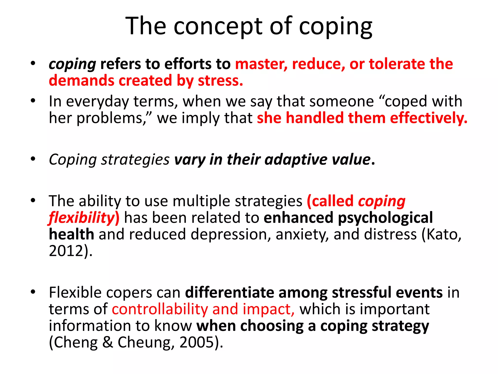 Coping process (the psychology of Adjustment) | PPTX