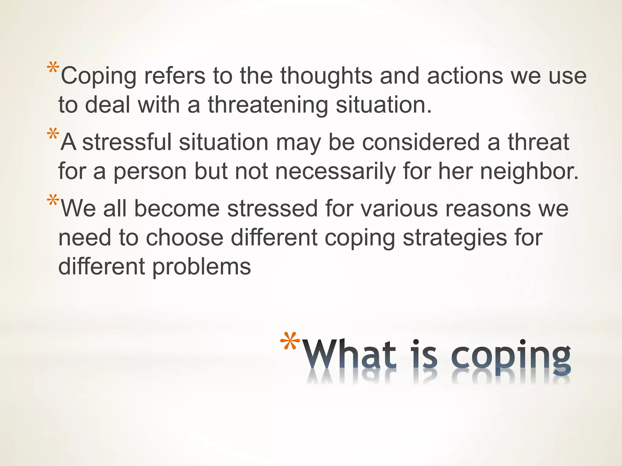 PPT on Coping strategies made By Jyoti Pali, Research Scholar | PPTX