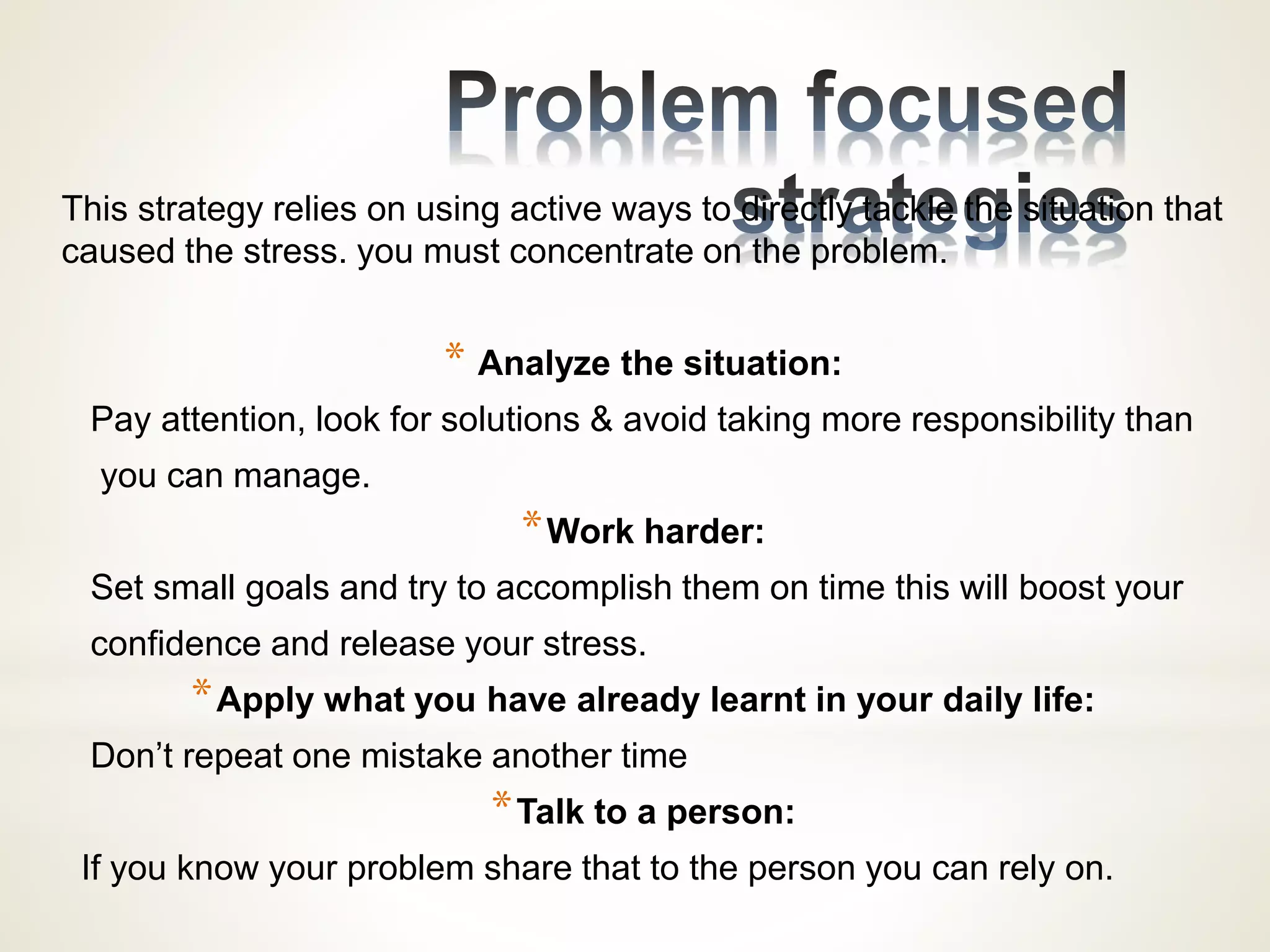 PPT on Coping strategies made By Jyoti Pali, Research Scholar | PPTX