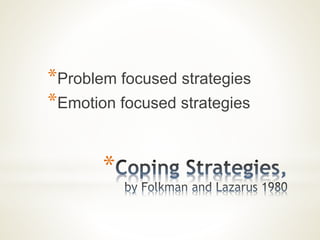 PPT on Coping strategies made By Jyoti Pali, Research Scholar | PPTX