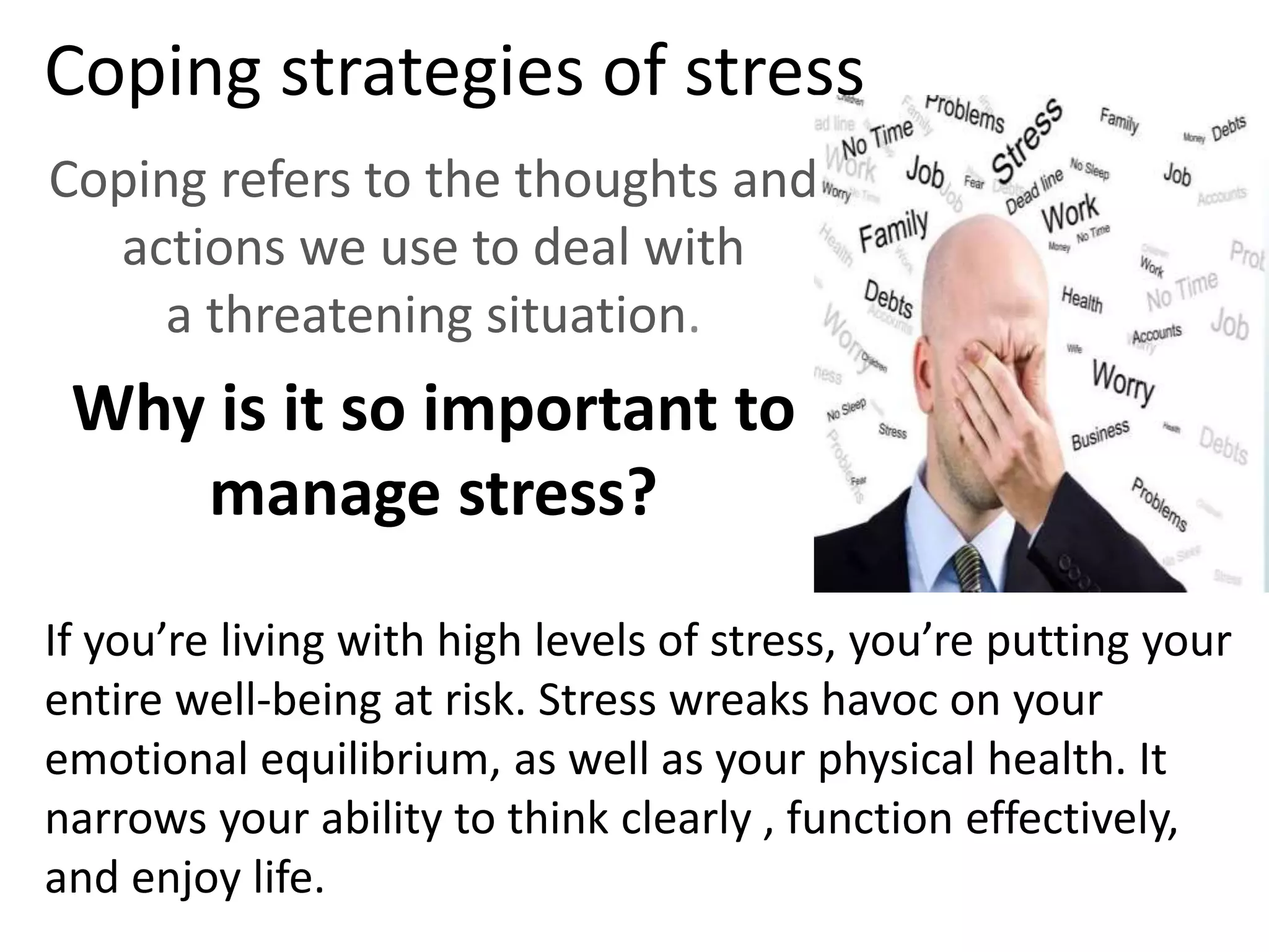 Coping strategies of stress | PPTX