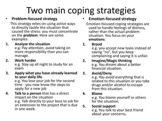 Coping strategies of stress | PPTX
