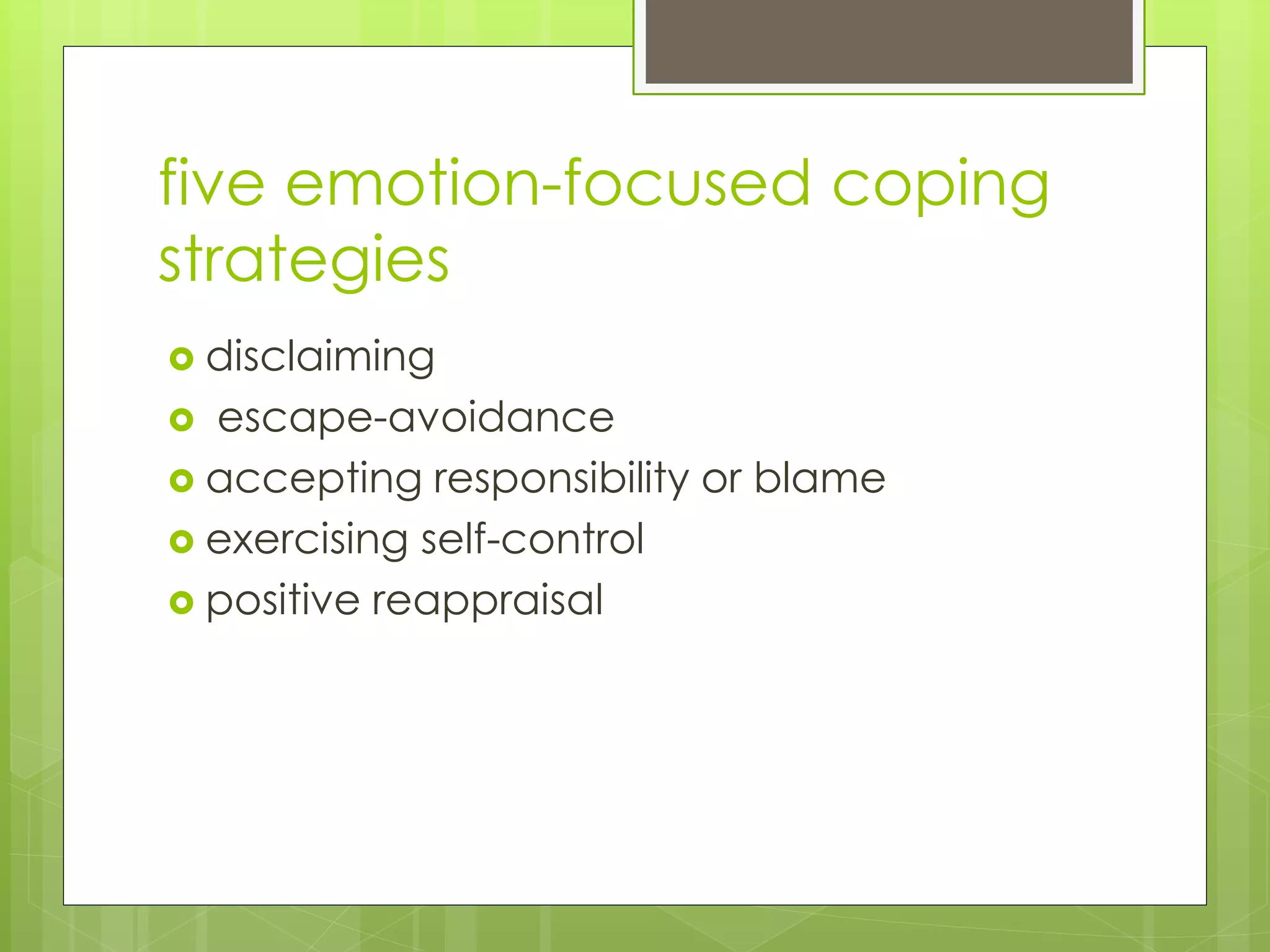 Coping strategies ppt | PPTX