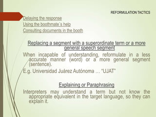 Coping tactics in interpretation | PPT
