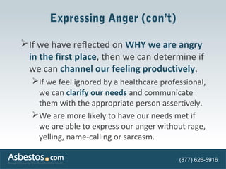 Minimizing Anger’s Impact When You Have Mesothelioma | PPT