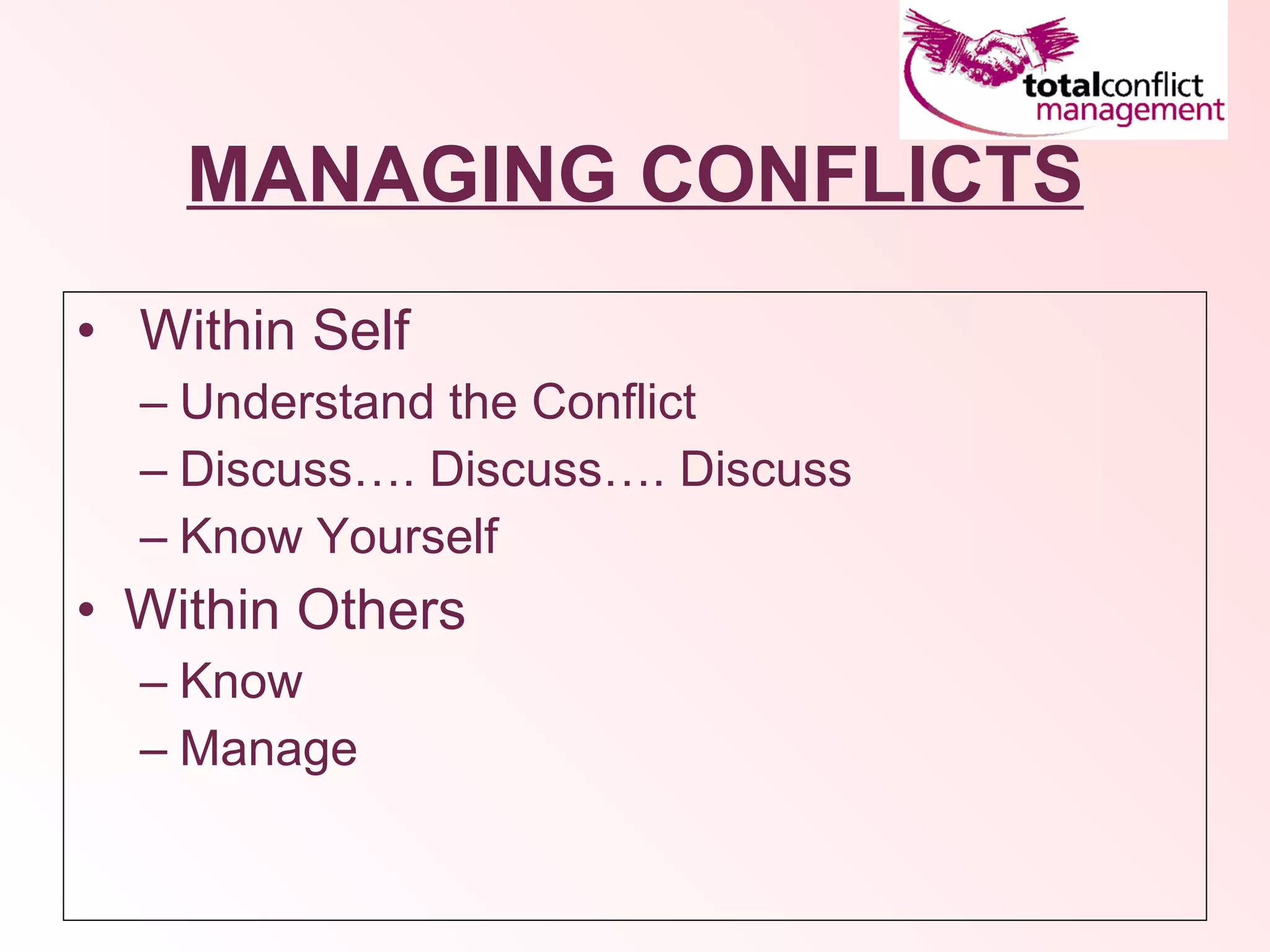 Coping with conflicts (new) | PPT