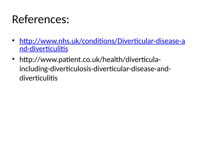 Coping With Diverticulitis Of The Human Body Ppt
