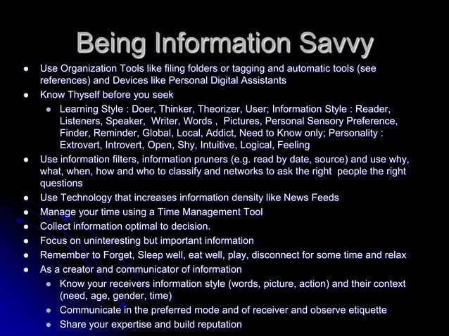 Coping with information overload | PPT