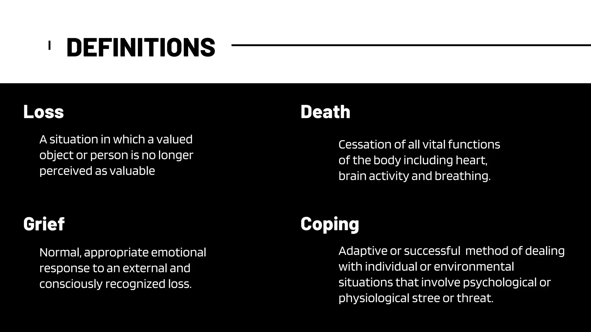 Coping with Loss, Death and Grieving | Juhin J | PDF