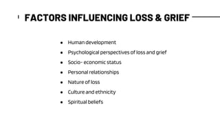 Coping with Loss, Death and Grieving | Juhin J | PDF