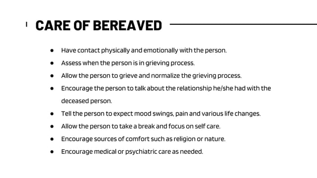 Coping with Loss, Death and Grieving | Juhin J | PDF