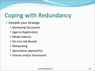Coping With Redundancy - May 2009 | PPT
