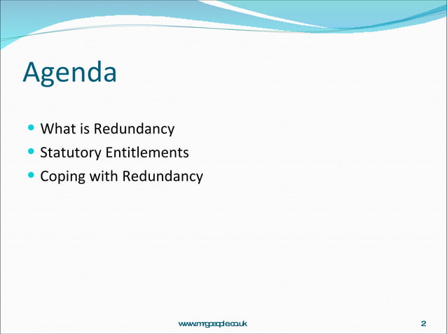 Coping With Redundancy - May 2009 | PPT