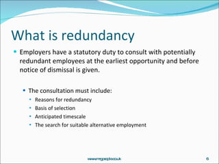 Coping With Redundancy - May 2009 | PPT