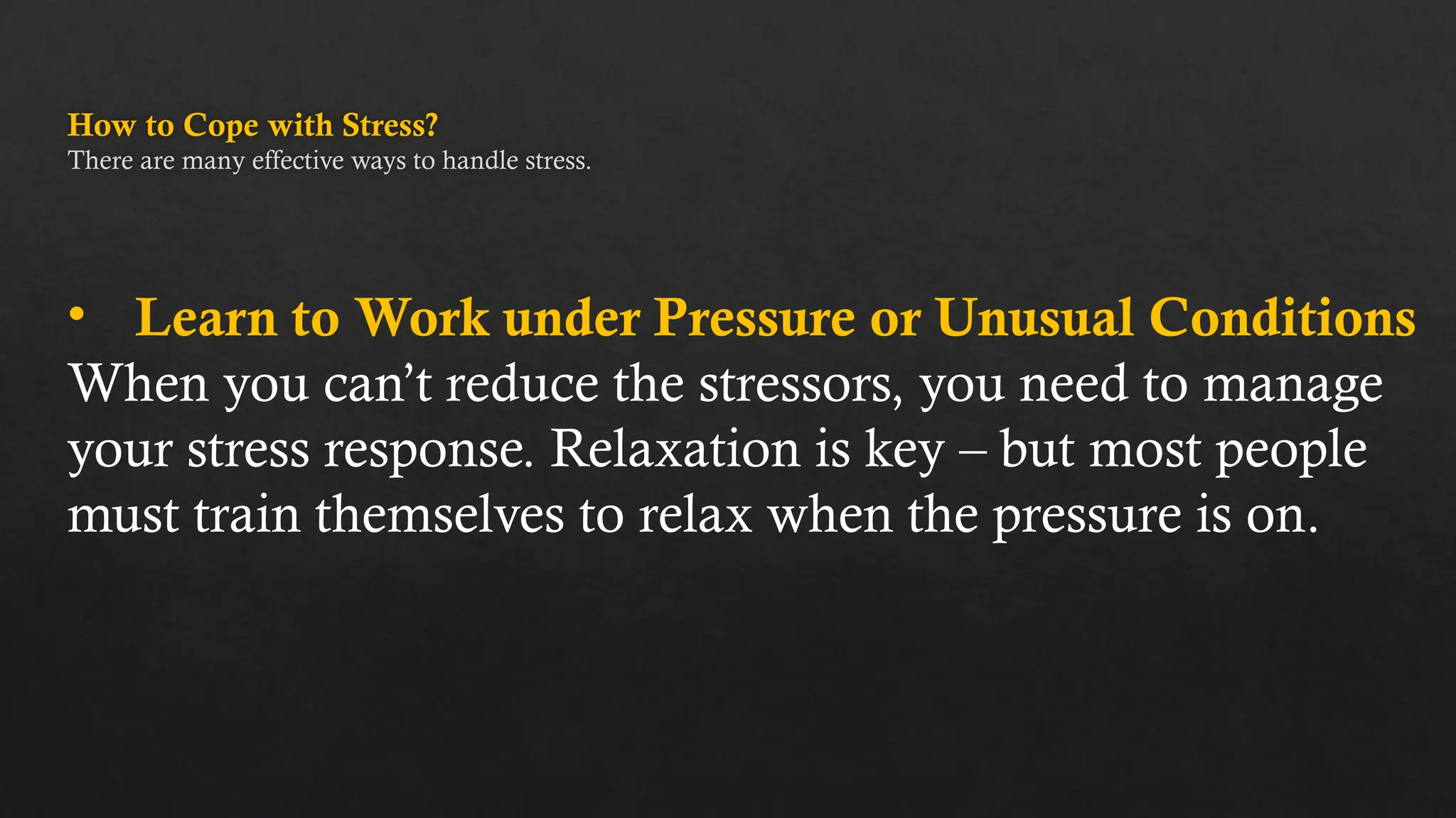 COPING WITH STRESS POWERPOINT PRESENTATION | PPTX