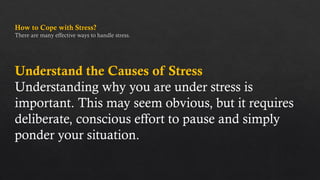 COPING WITH STRESS POWERPOINT PRESENTATION | PPTX