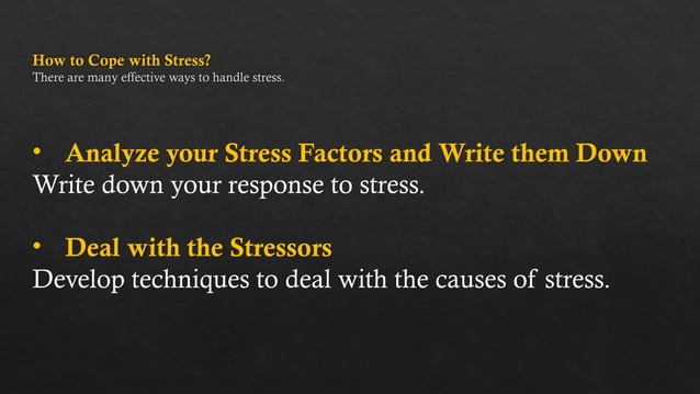 COPING WITH STRESS POWERPOINT PRESENTATION | PPTX