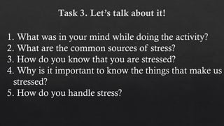 COPING WITH STRESS POWERPOINT PRESENTATION | PPTX