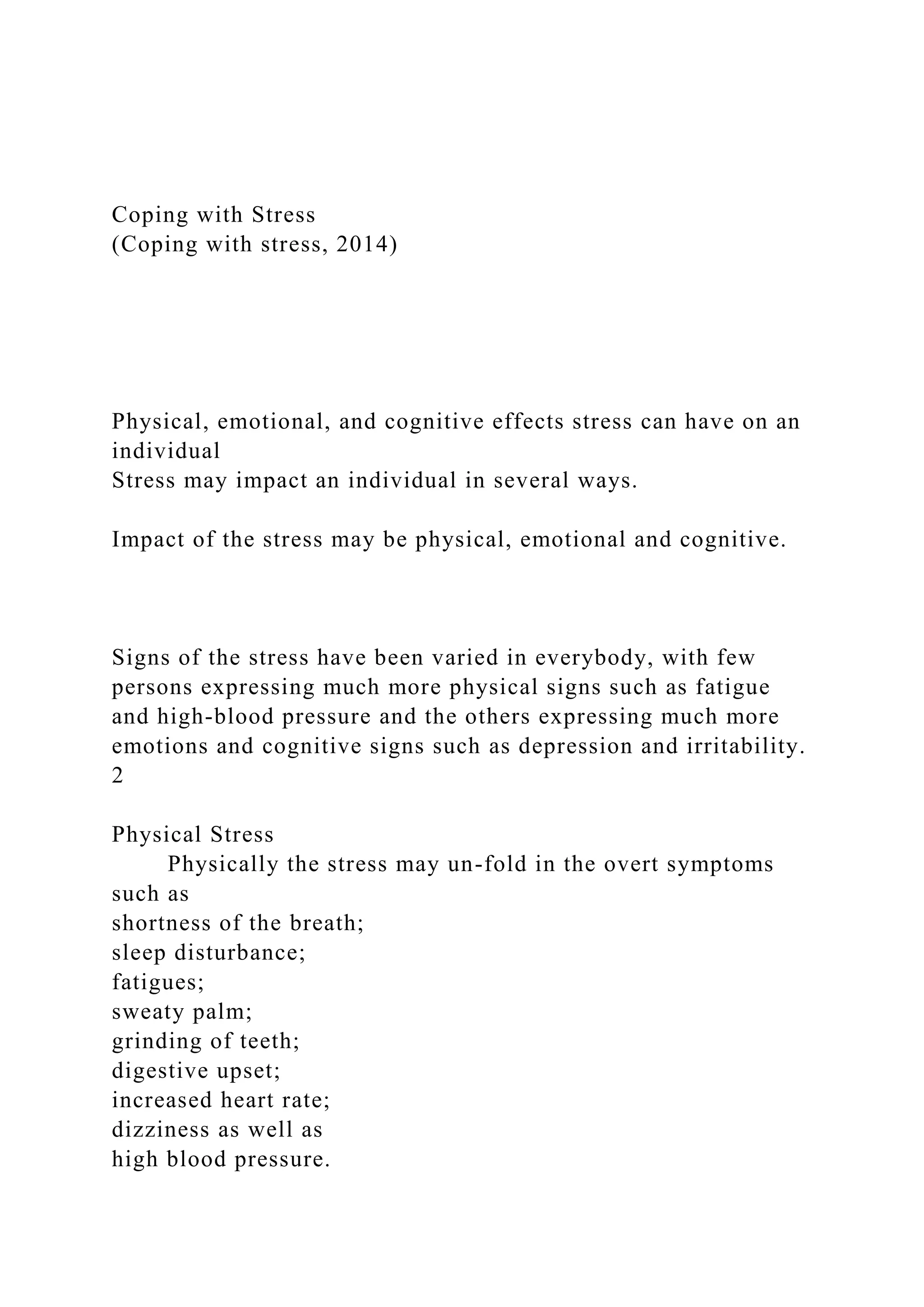 Coping with Stress(Coping with stress, 2014)Physic.docx