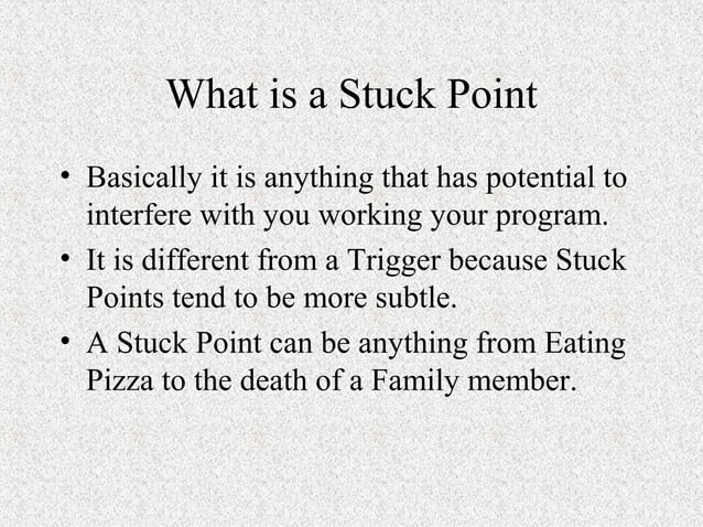 Coping with stuck points | PPT