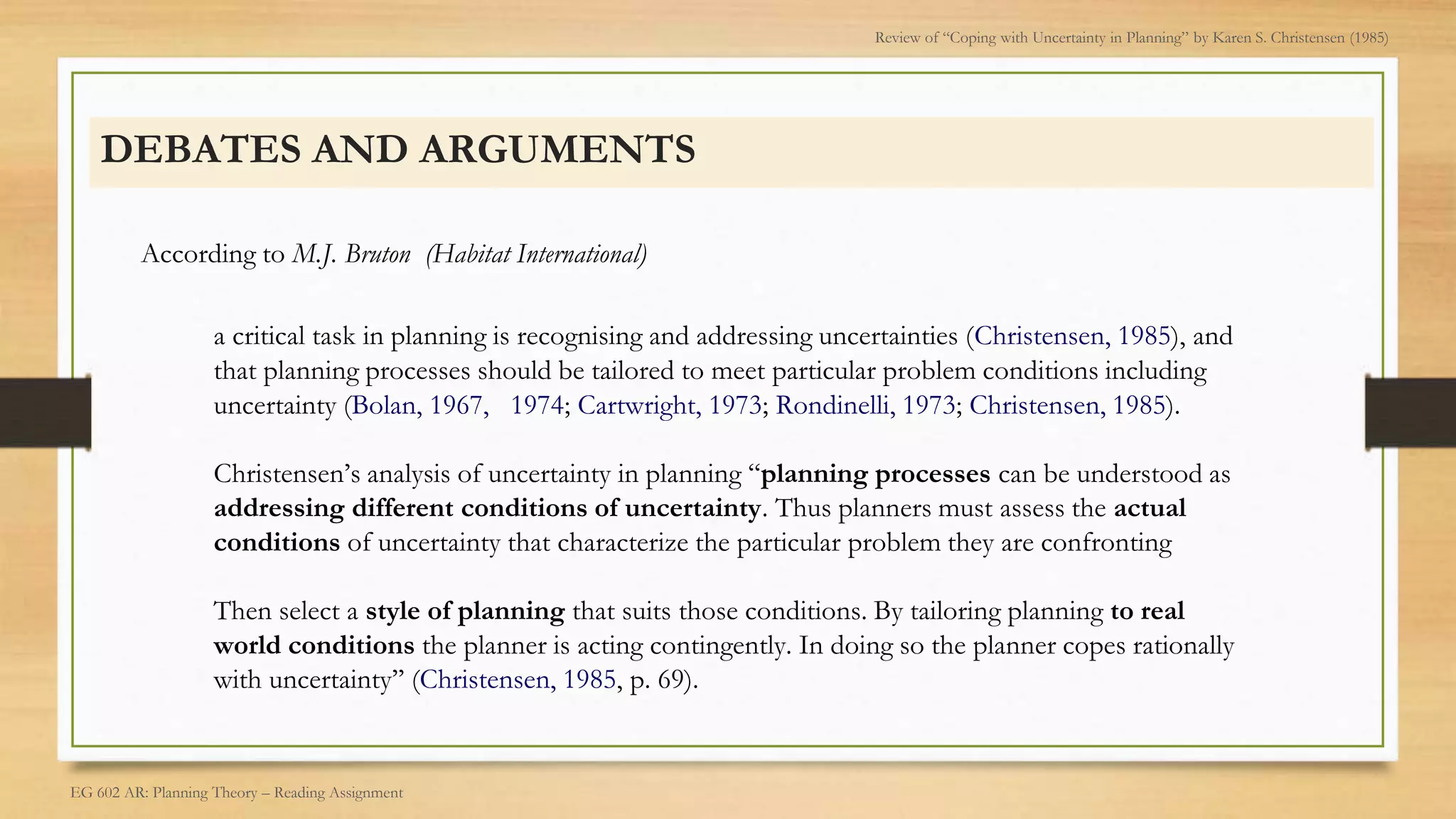 Coping with Uncertainty in Planning”_Karen S. Christensen (1985).pptx