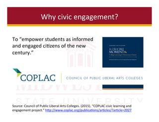 Civic engagement & student learning: Forging local community partnerships with realistic ...