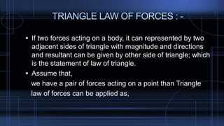 Coplanar concurrent forces | PPTX