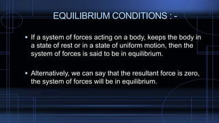 Coplanar concurrent forces | PPTX
