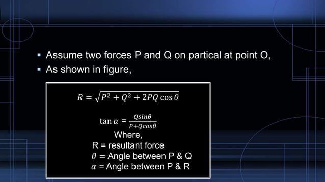 Coplanar concurrent forces | PPTX | Physics | Science