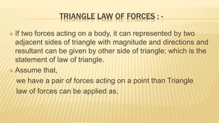 Coplanar concurrent forces PPT GTU | PPTX