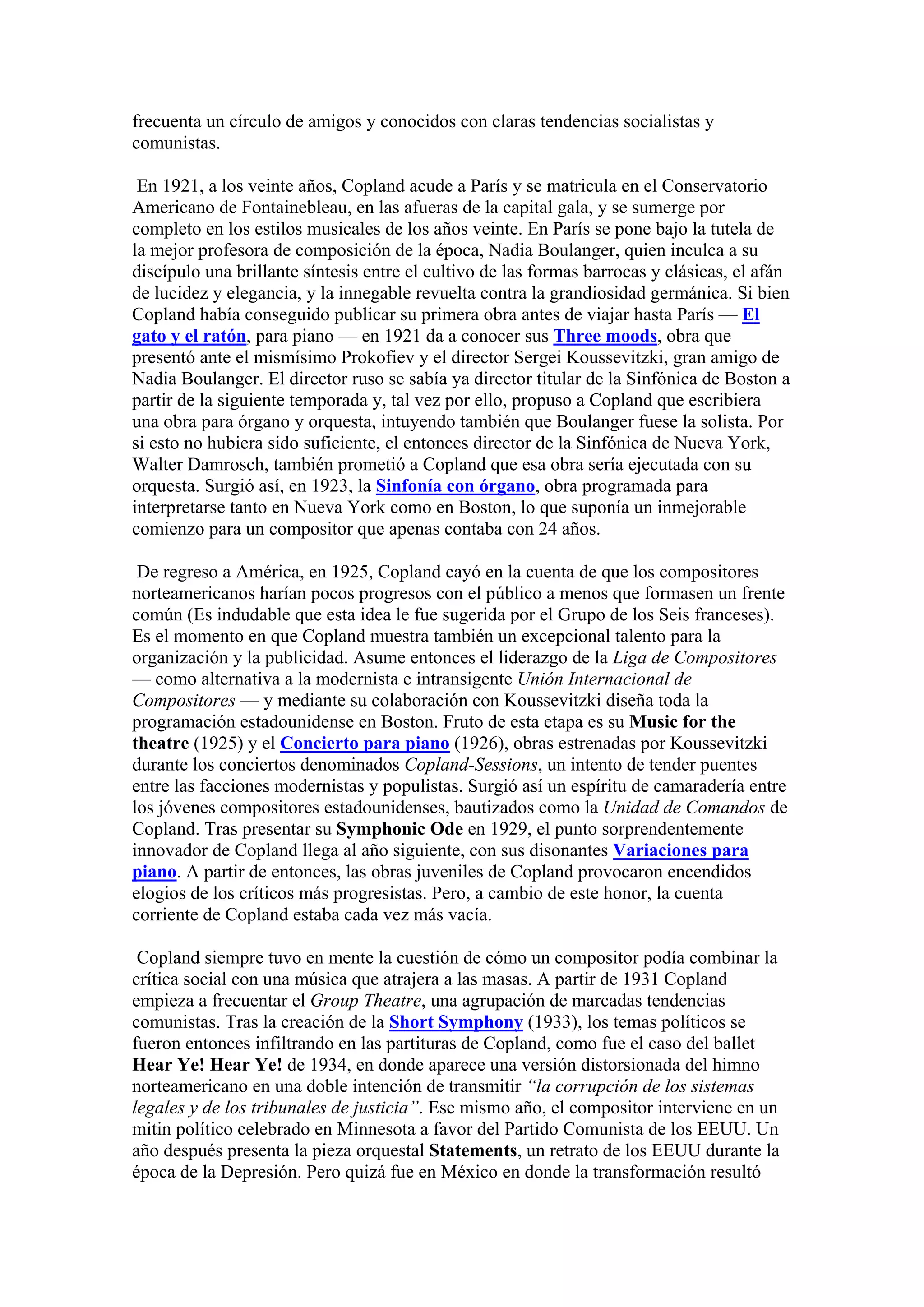 Copland | PDF