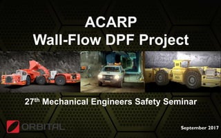 ACARP wall -flow DFP project - Coplin | PPT