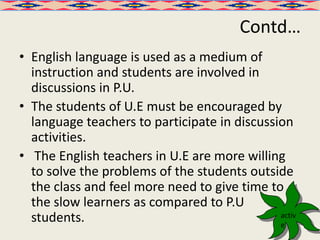 Copm study of teaching strategies by pu. & uoe teachers | PPT