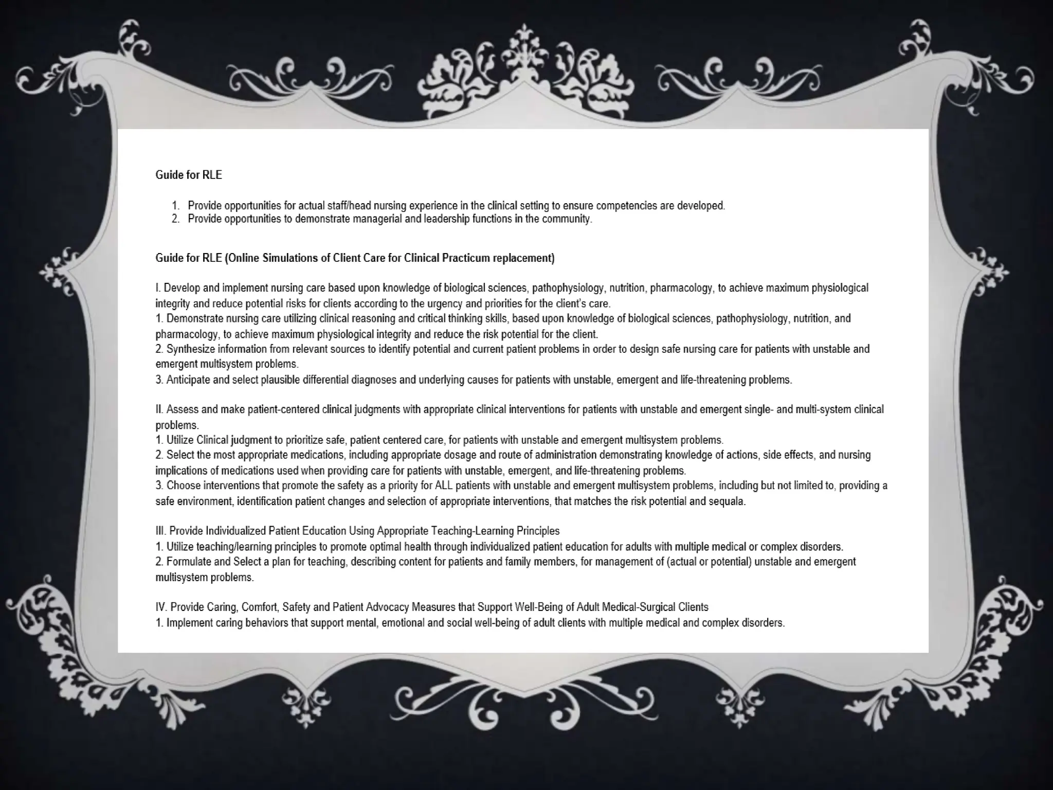 COP NCM 122. Intensive nursing practicum course outline presentation ...