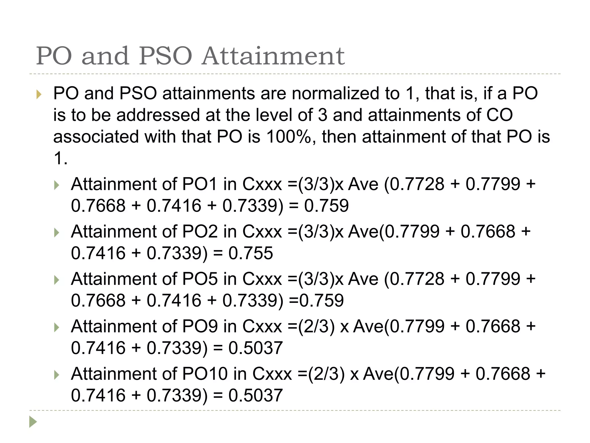 CO PO and PSO attainment.pptx