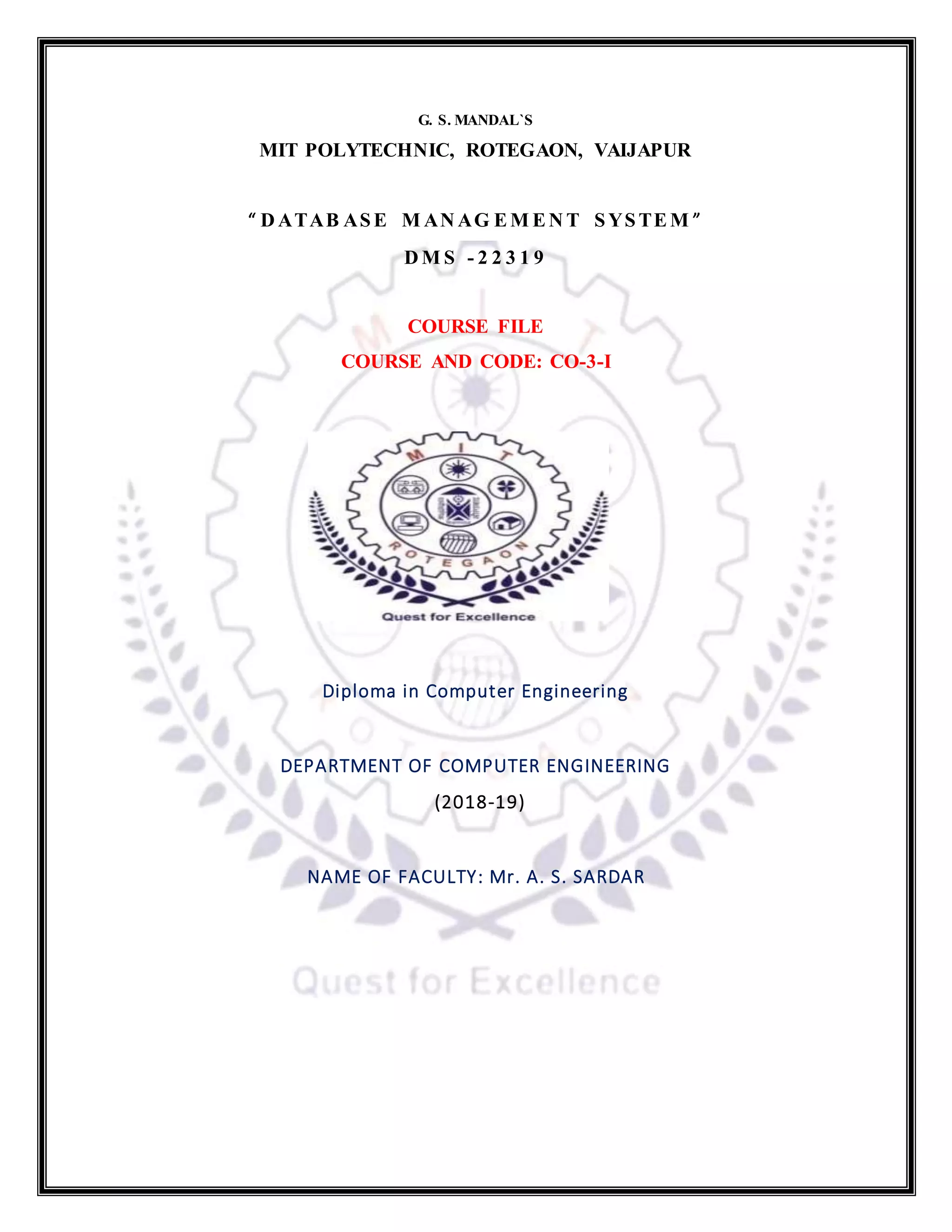 CO PO MAPPING CO3I DMS 22319 | DOCX