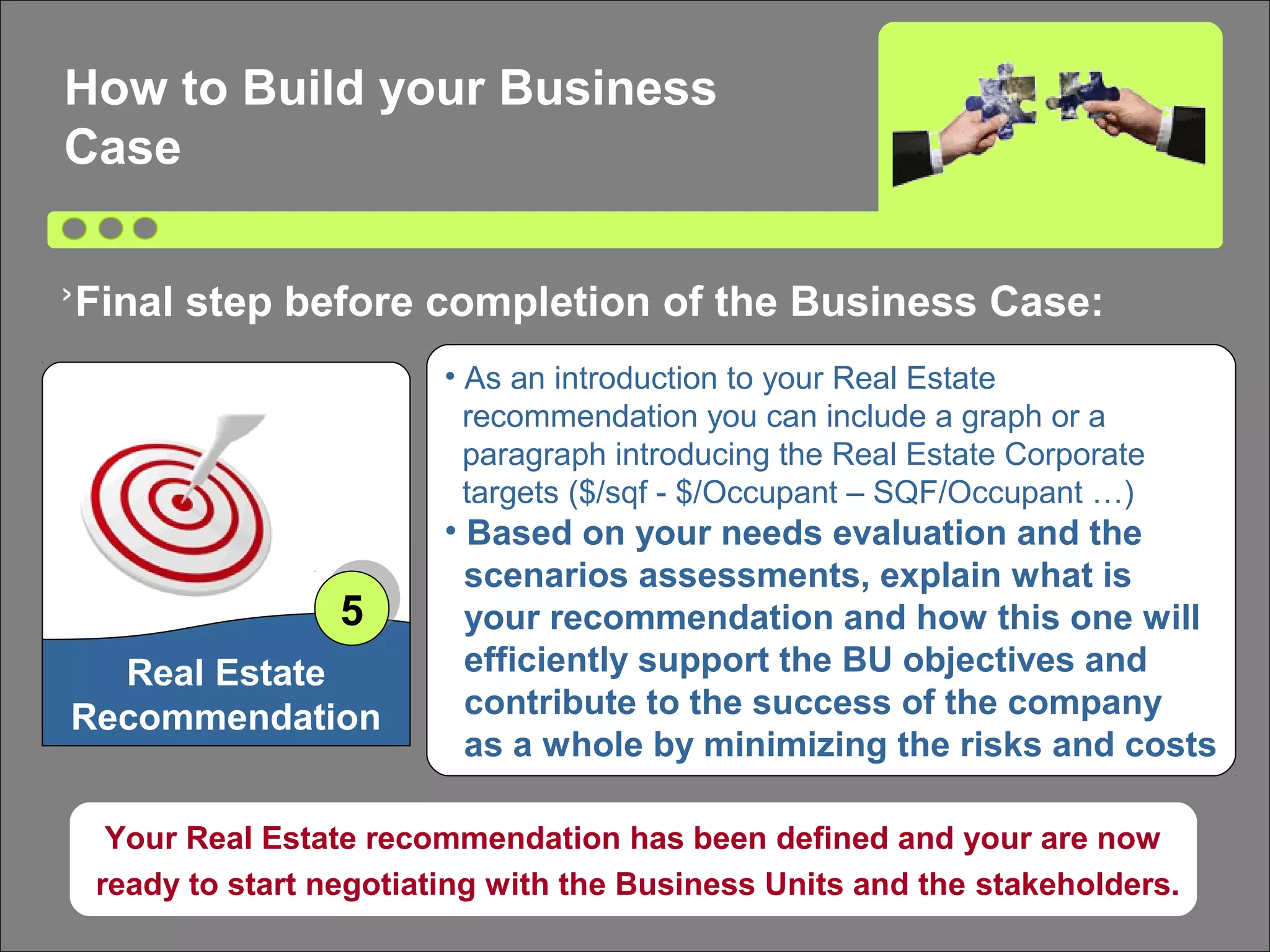 Coporate Real Estate Business Case | PPT