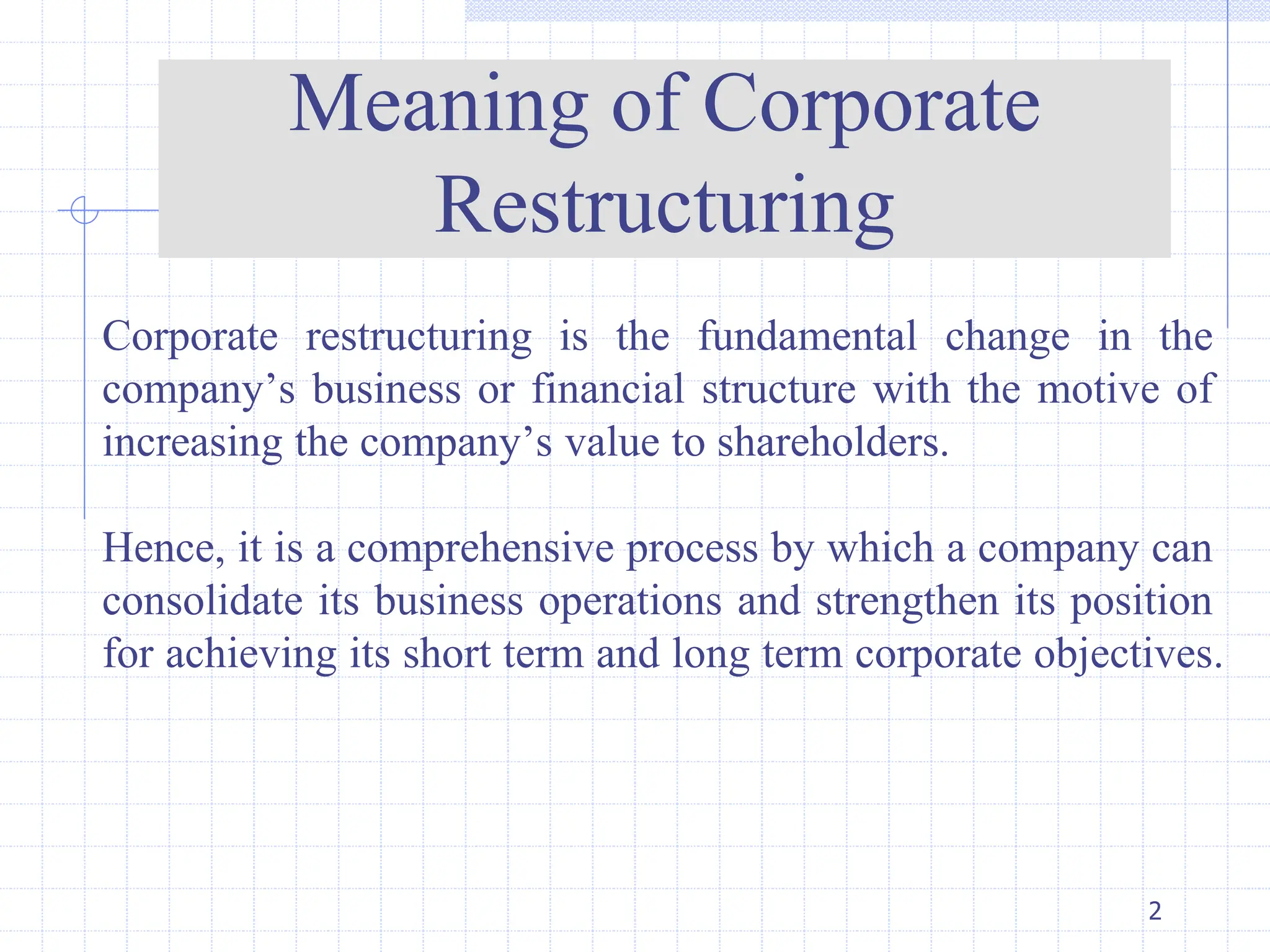 coporate restructuring.ppt
