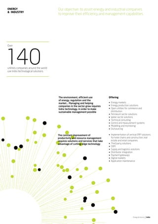 INDRA. TECHNOLOGICAL SOLUTIONS AND SERVICES ALL OVER THE WORLD | PDF