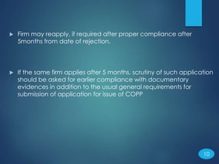 Copp - CERTIFICATE OF PHARMACEUTICAL PRODUCT | PPTX